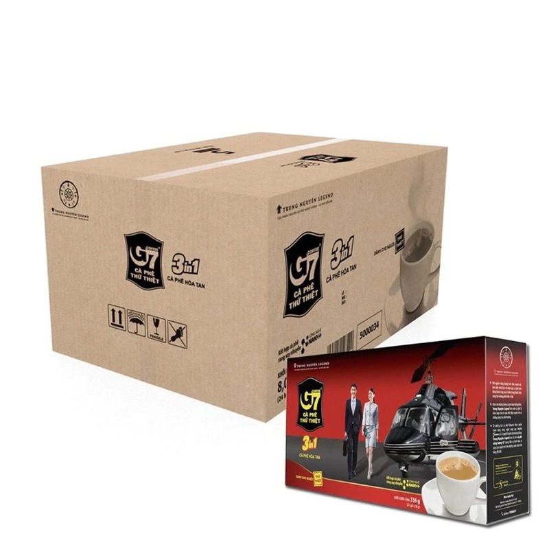 CÀ PHÊ SỮA G7 hòa tan 3in1 hộp 336g - Thùng 24 hộp | Shopee Việt Nam
