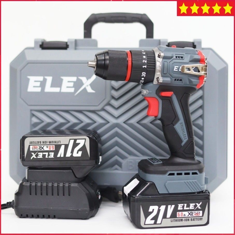 Máy khoan pin ELEX EL-ID1365BL không chổi than, Chuyên khoan tường, sắt, gỗ, bắt vít | Shopee ...