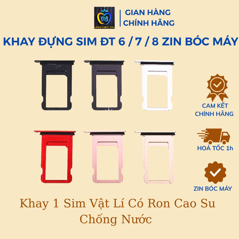 Khay Sim Dành Cho 5 6 6 s 6 p 6 sp 7 7 p 8 8 p ZIN BÓC MÁY Khay 1 Sim Vật Lí Có Ron Cao Su Chống ...
