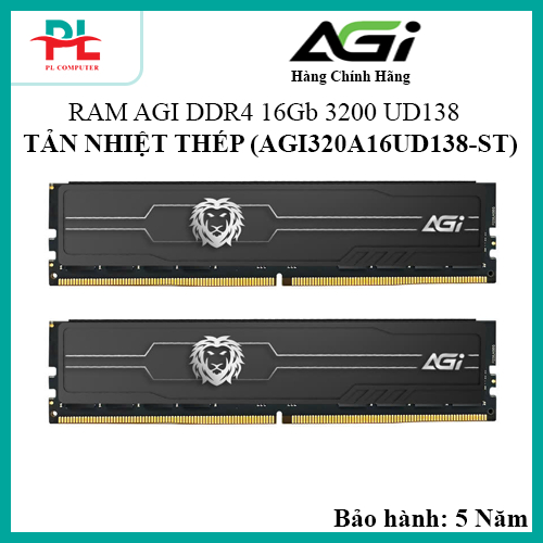 RAM AGI DDR4 16Gb 3200 UD138 TẢN NHIỆT THÉP (AGI320A16UD138-ST) - Hàng ...