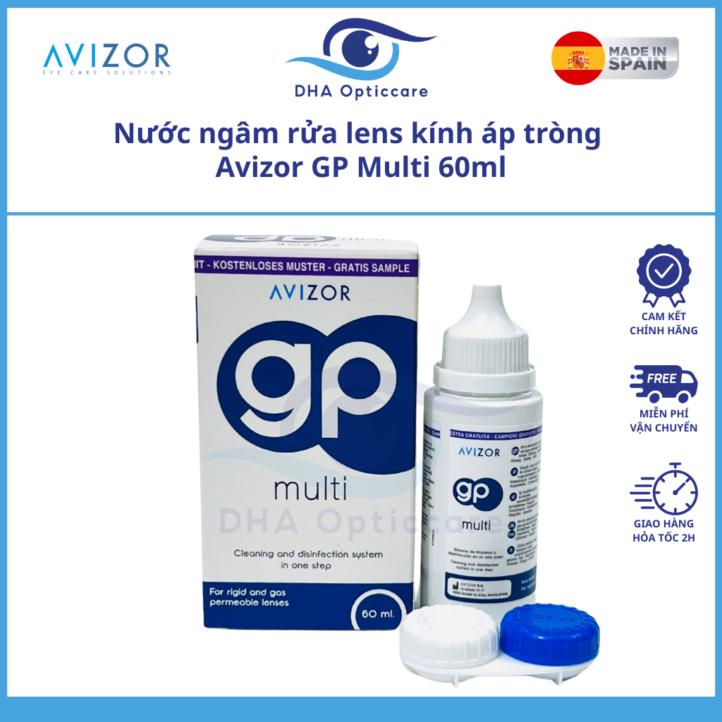 Nước ngâm rửa lens kính áp tròng Avizor GP Multi 60ml | Shopee Việt Nam