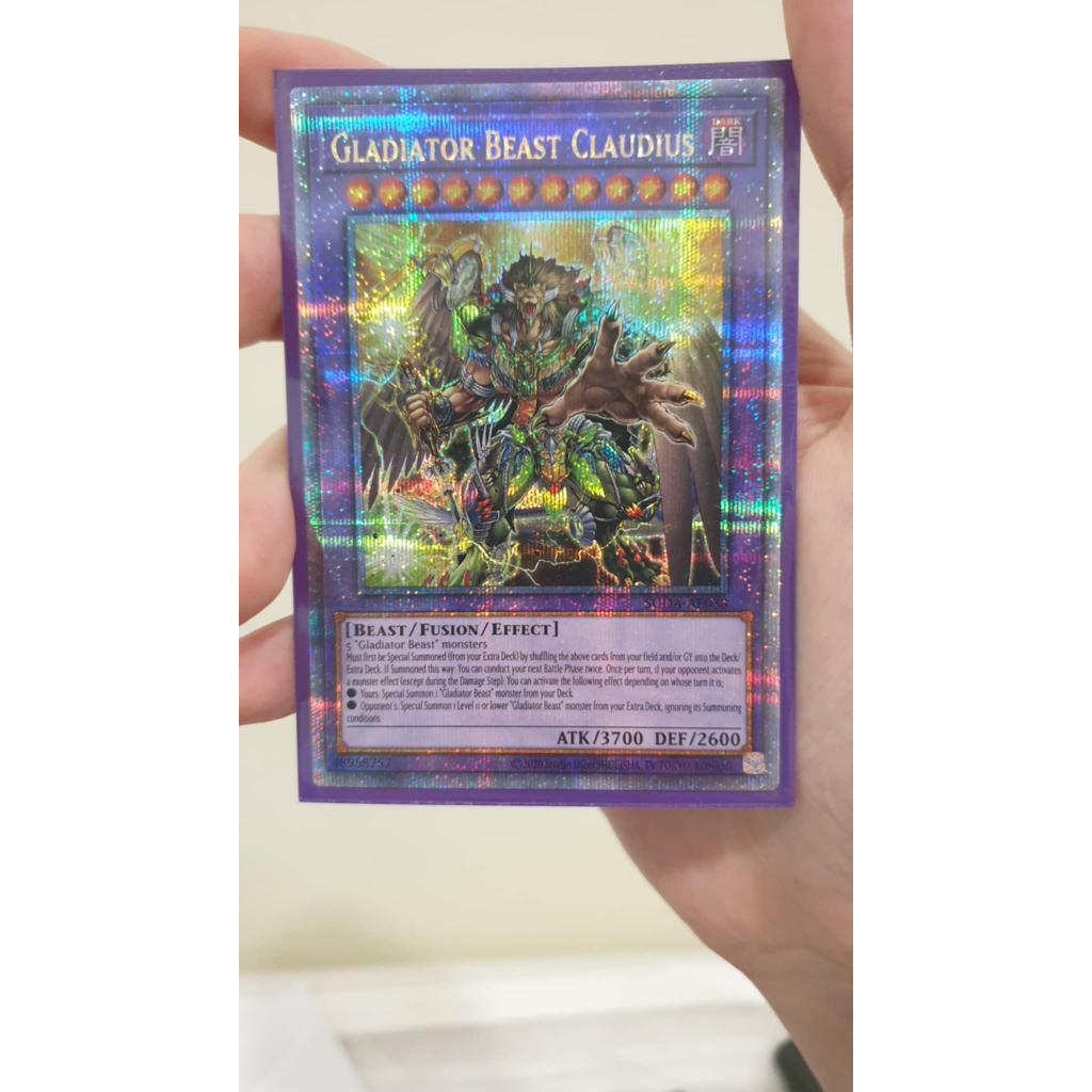 Bài Yugioh Chính Hãng SUDA-AE038 Gladiator Beast Claudius 25th QCSR ...