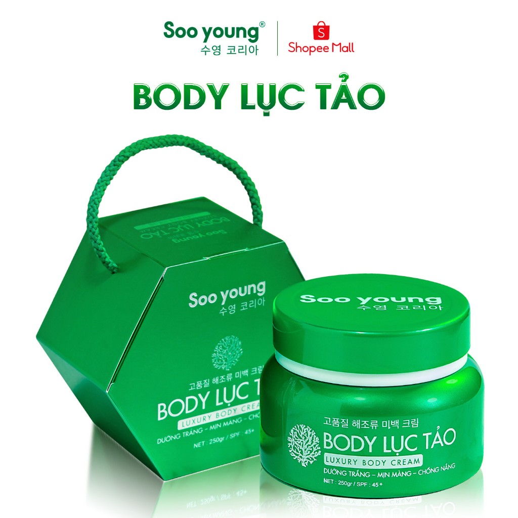 Kem Body Lục Tảo SOOYOUNG KOREA dưỡng trắng mịn màng 250g | Shopee Việt Nam