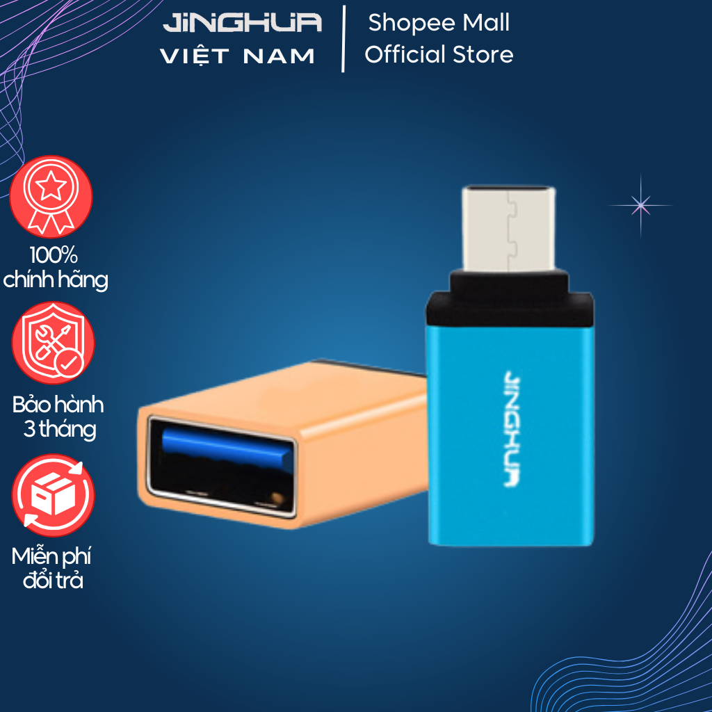 Đầu Chuyển Đổi OTG USB JINGHUA JH-Z340, Chuyển Đổi Từ Type C to USB ...