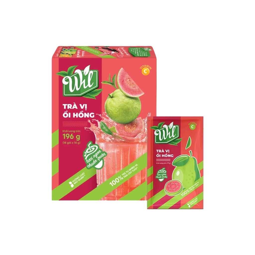 Trà ổi hồng Wil hộp 196g (14 gói x 14g) | Shopee Việt Nam