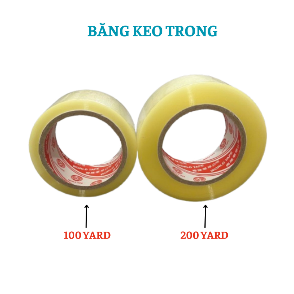 [BĂNG KEO] 1 CUỘN BĂNG KEO TRONG ĐÓNG HÀNG 100/200 YARD – KEO DÀY, DÍNH CHẮC, KHÔNG BONG MÉP ...