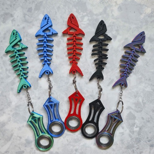 Móc khóa xoay - Keyrambit S2 - In 3D - xoay xả stress, trang trí balo ...