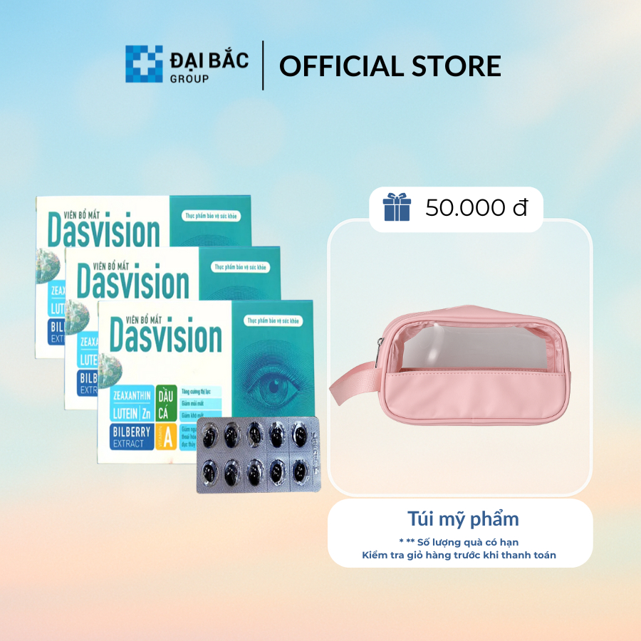 Viên uống bổ mắt Dasvision hỗ trợ tăng cường thị lực, giảm mỏi mắt, khô mắt | Shopee Việt Nam