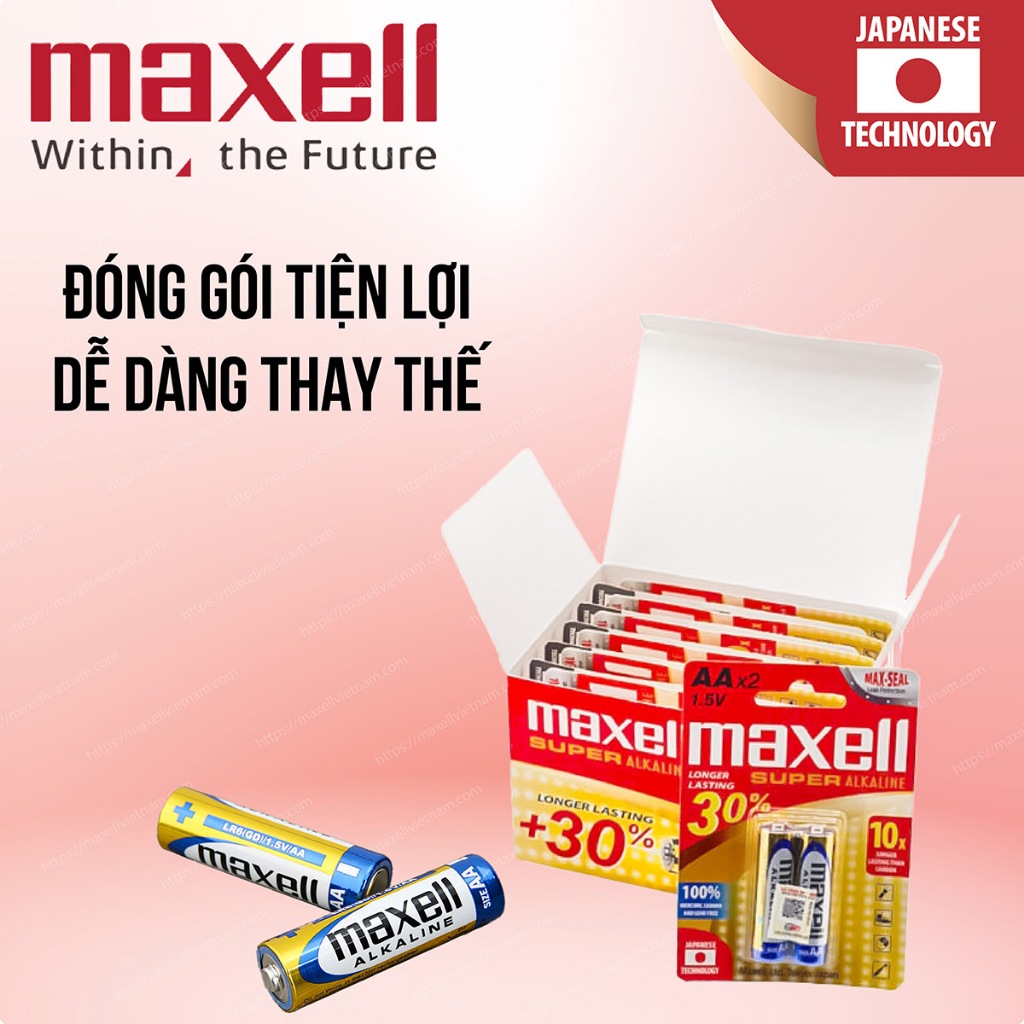 Pin Tiểu AA (LR6) Maxell Super Alkaline 1.5V Chính Hãng - Pin remote ...