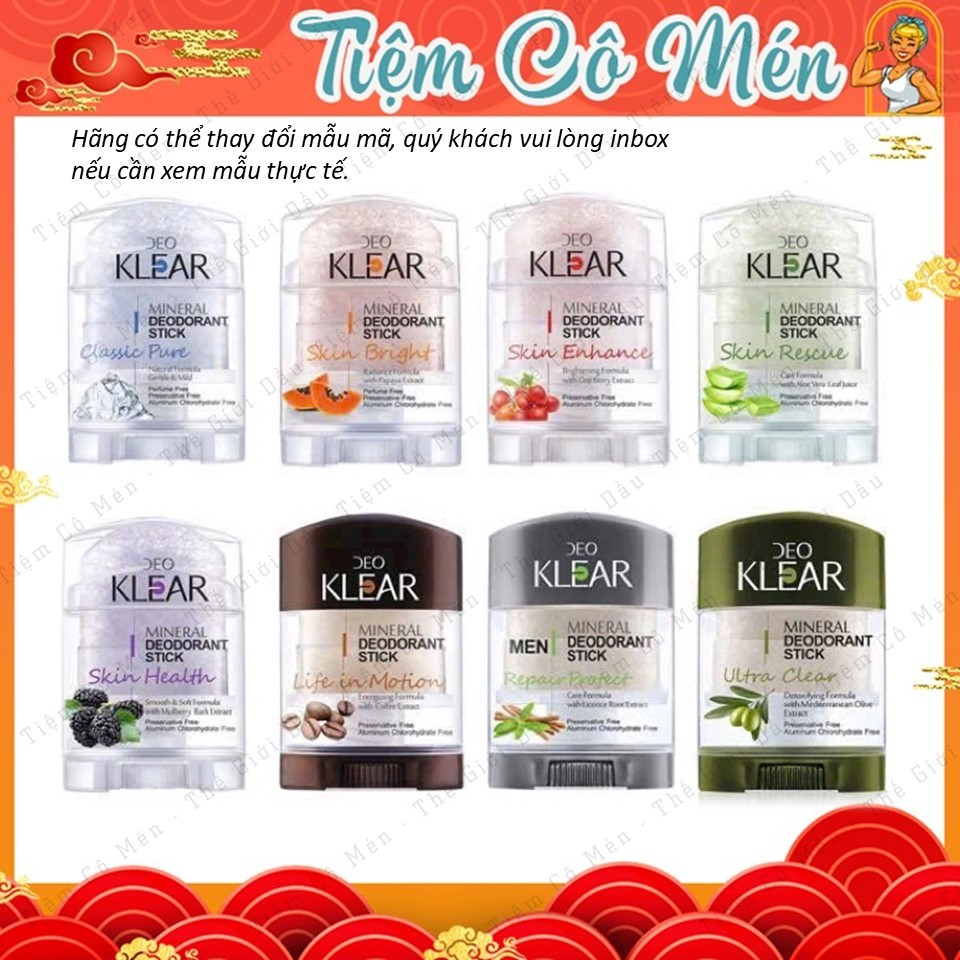 Lăn Đá Khoáng Deo Klear Mineral Deodorant Stick Thái Lan - 70gr ...