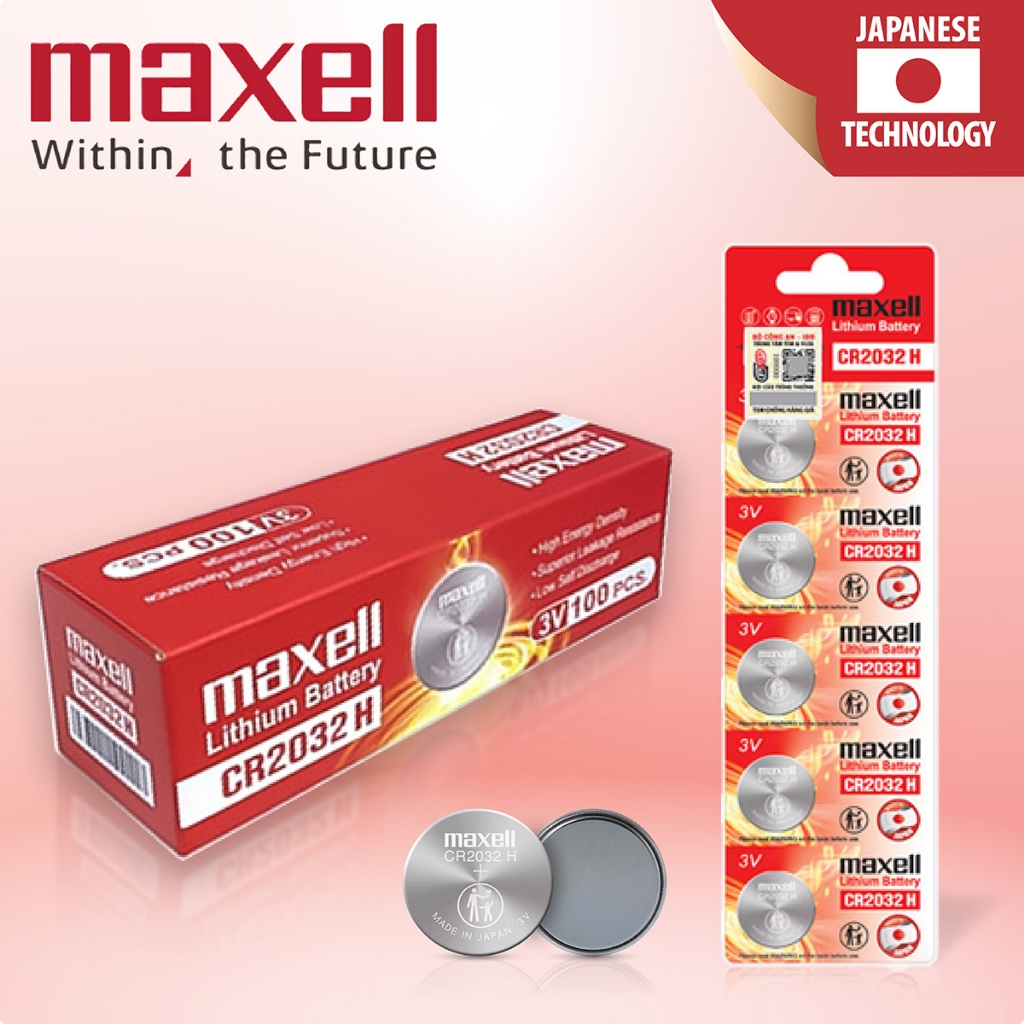 Pin cúc áo Maxell CR2032(H) 3V Lithium Chính Hãng - Pin điều khiển, Pin remote, Pin đồng hồ, Pin ...