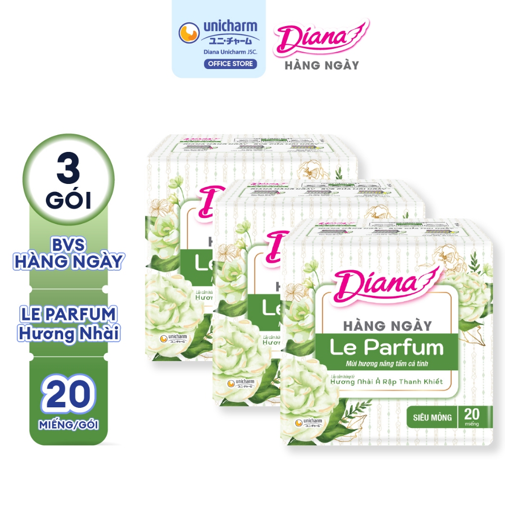 [MỚI RA MẮT] Combo 3 gói băng vệ sinh Diana hằng ngày Le Parfum hương ...