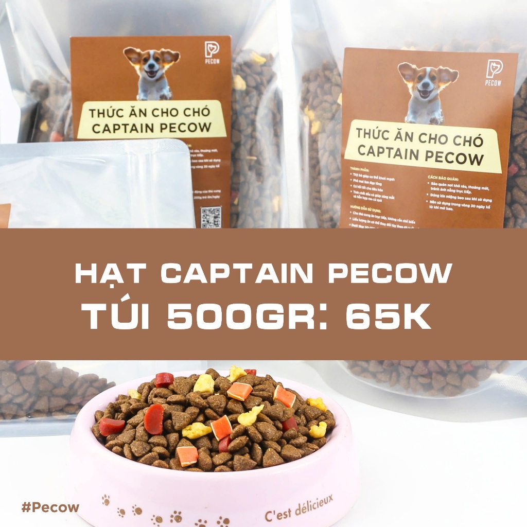 (Túi 500G) Hạt Dinh Dưỡng Cho Chó Captain Pecow - Ngon miệng – Bổ dưỡng ...