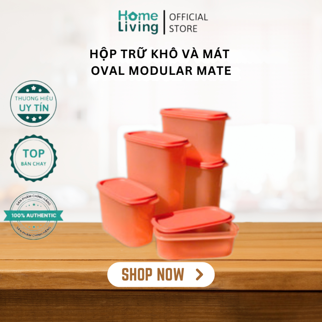 Hộp Trữ Khô Và Mát TUPPERWARE Oval Modular Mate Set 5 (Hộp Lẻ Không Hộp ...