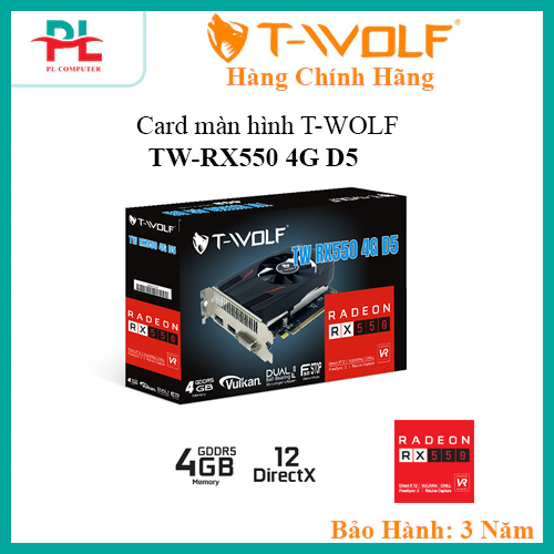 VGA T-WOLF TW-RX550 4G D5 (RX550/4GB/GRRD5/128bit/HDMI-DP-DVI/1Fan ...