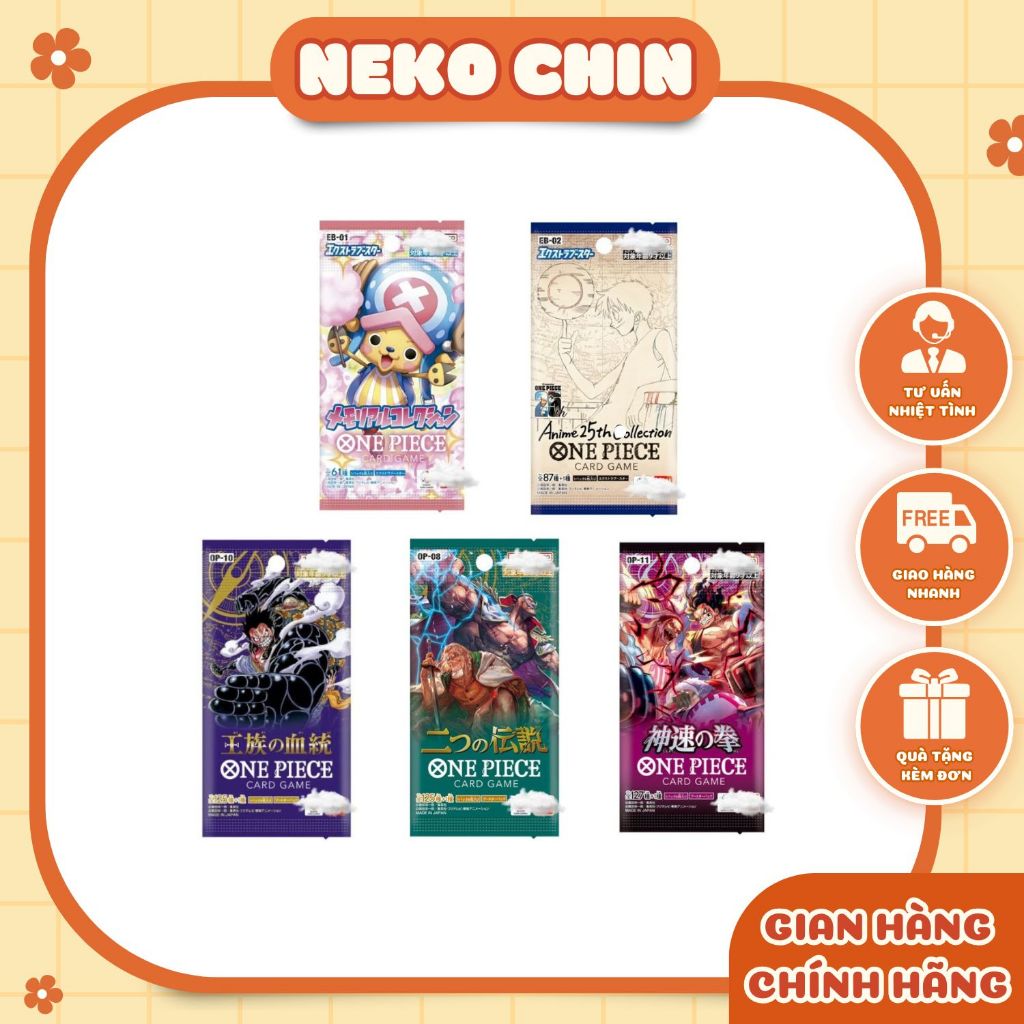 Thẻ TCG One Piece - Prb-01, OP-08, EB-01, EB-02, OP-09, OP-10, OP-11(1 ...