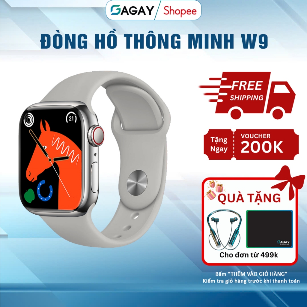 Đồng Hồ Thông Minh W9 Nhận Thông Báo Tin Nhắn Nhiều Chế Độ Thể Thao ...
