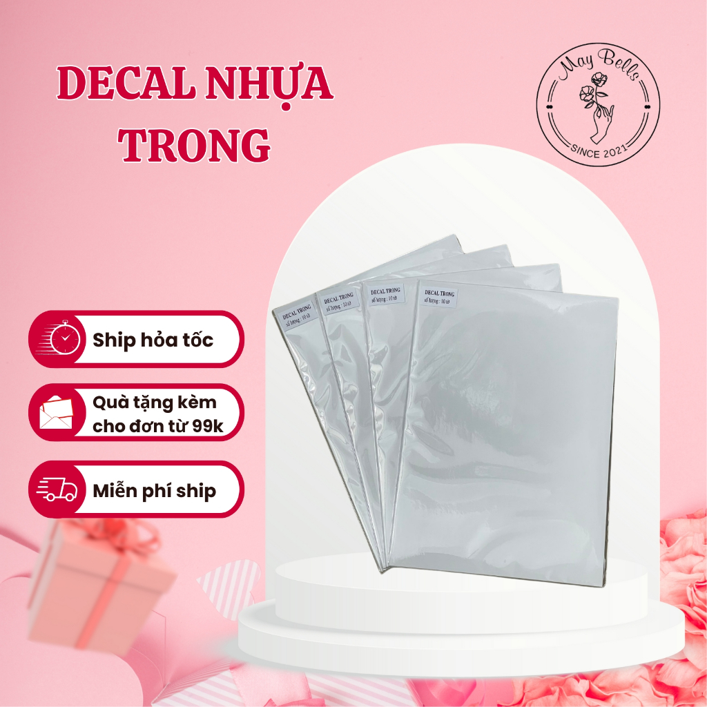 Decal Trong Suốt A4, Decal Nhựa Trong (Chưa Bế Sẵn) In Tem Nhãn Dùng ...