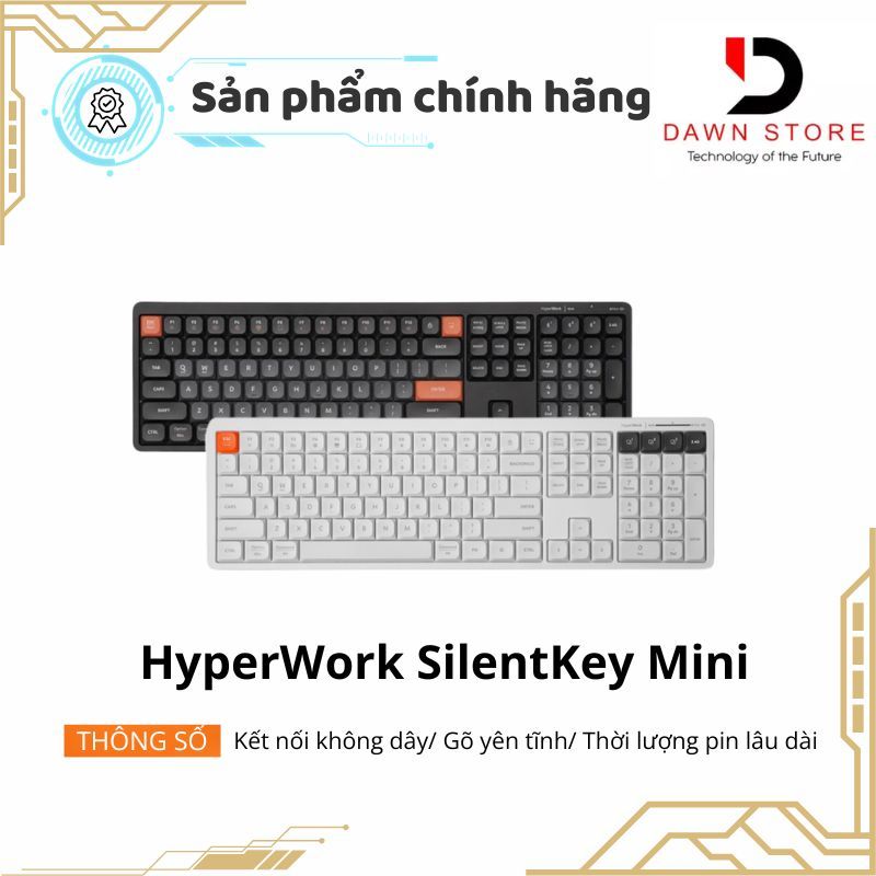Bàn phím không dây HyperWork SilentKey HPW-TS01 | Shopee Việt Nam