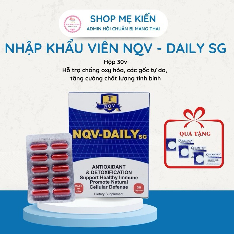 [NHẬP KHẨU] NQV Daily SG 30v -Cải Thiện Sinh Sản Nam Giới, Giảm Oxy Hóa ...