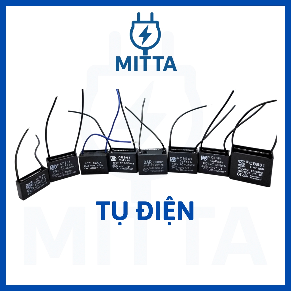 Tụ quạt 1uf-1,5uf -2uf-2,2uf-2,5uf-3uf-4uf-5uf - MITTA | Shopee Việt Nam