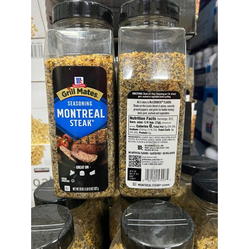 (Date 2027) Gia vị ướp thịt bò McCormick Grill Mates Montreal Steak ...