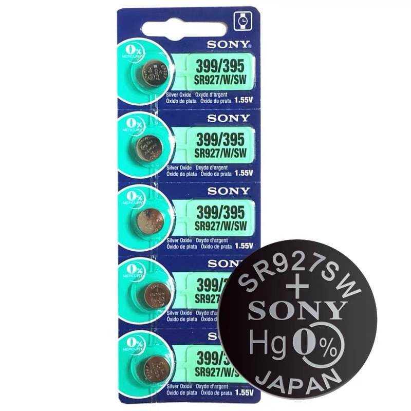 Vỉ 5 Viên Pin Đồng Hồ Sony SR626 377, SR621 364, SR521 379, SR920 371 ...