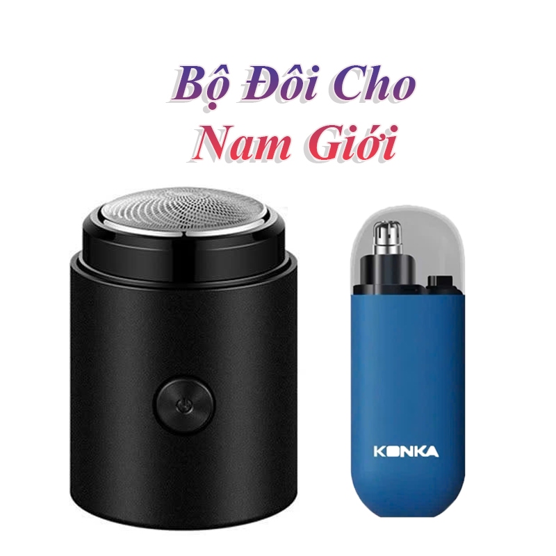 Máy Cạo Râu Cao Cấp Laken + Máy Tỉa Lông Mũi Thông Minh Konka - Bộ Đôi ...