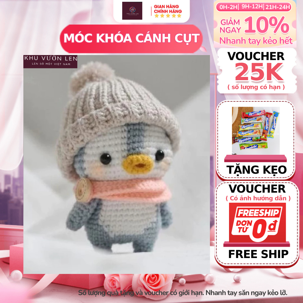 Móc Khoá Len Handmade Chim cánh cụt - Quà Tặng cho bạn bè, người yêu ...