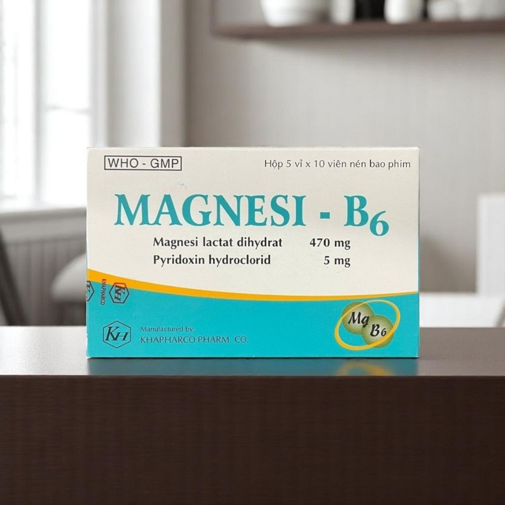 MAGNESI B6 Khapharco- Hộp 50 Viên - Bổ Sung Magie, Vitamin B6 - Giảm ...