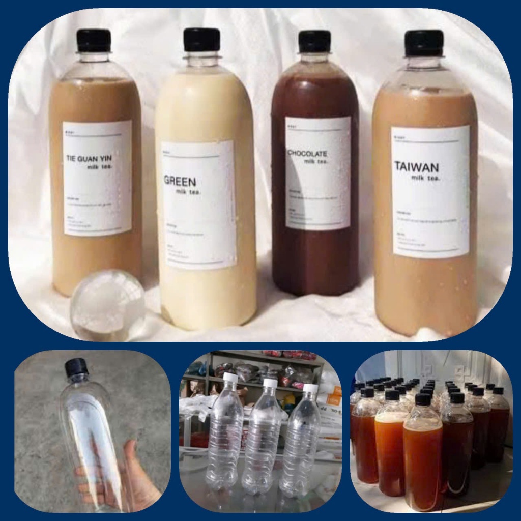 #Giá cực tốt# (Set10- 50) Chai nhựa 1 lít trơn, vân- chai 1,5 lít mới sạch- Chai nhựa ped đựng ...