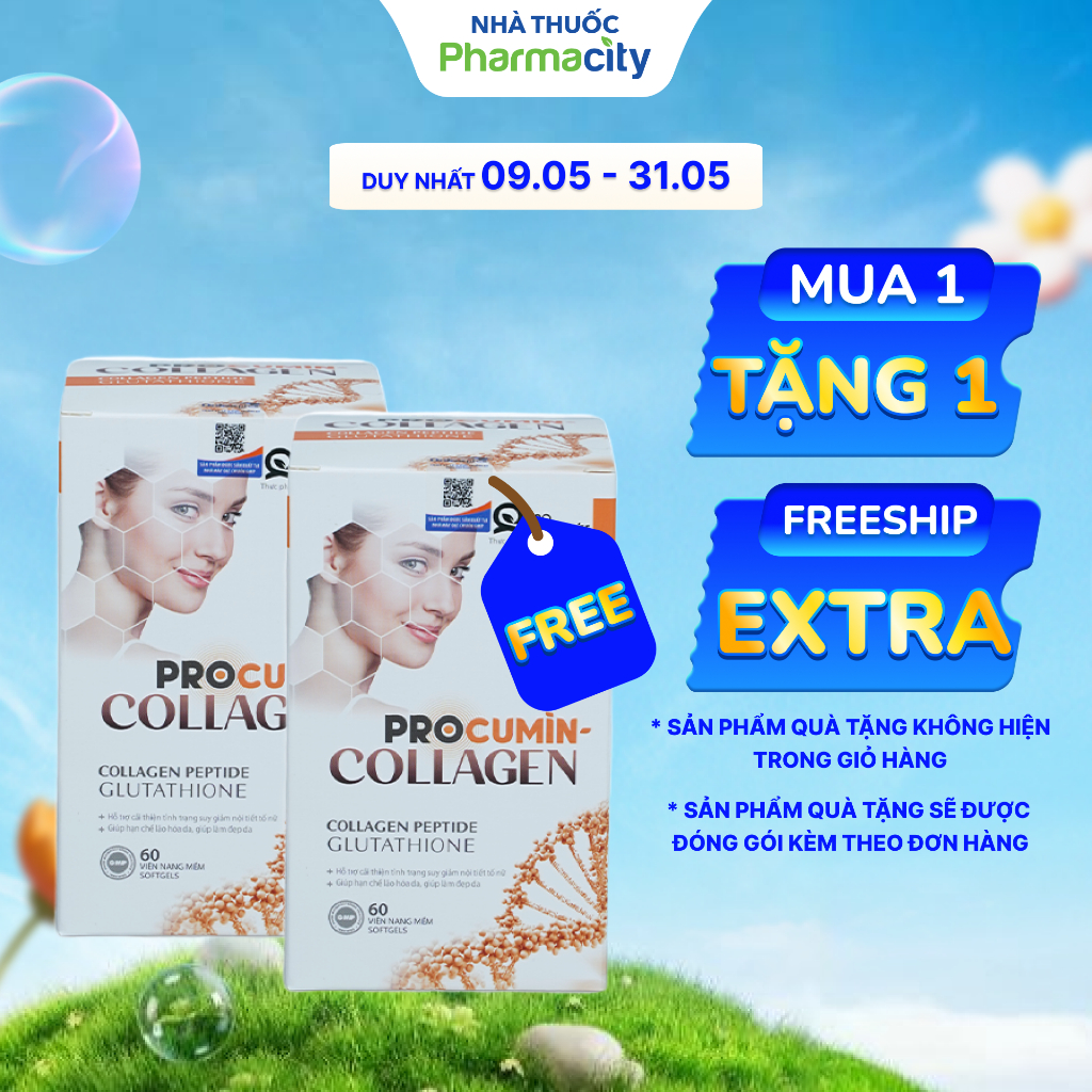 Viên uống Procumin – Collagen hỗ trợ cải thiện tình trạng suy giảm nội ...