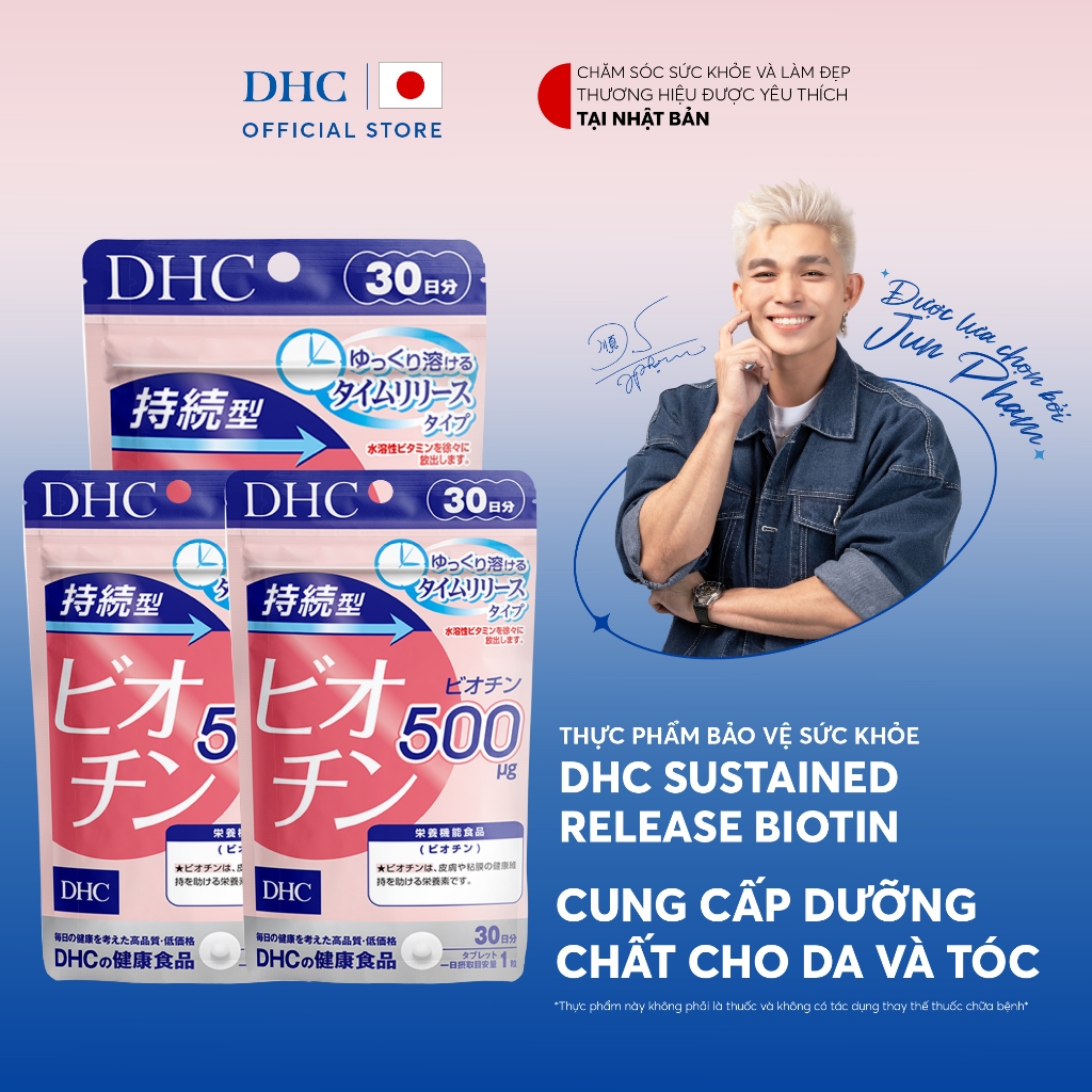 [DHC x Shopee Live] Combo Thực phẩm bảo vệ sức khỏe DHC Sustained Release Biotin (30 ngày x3 ...