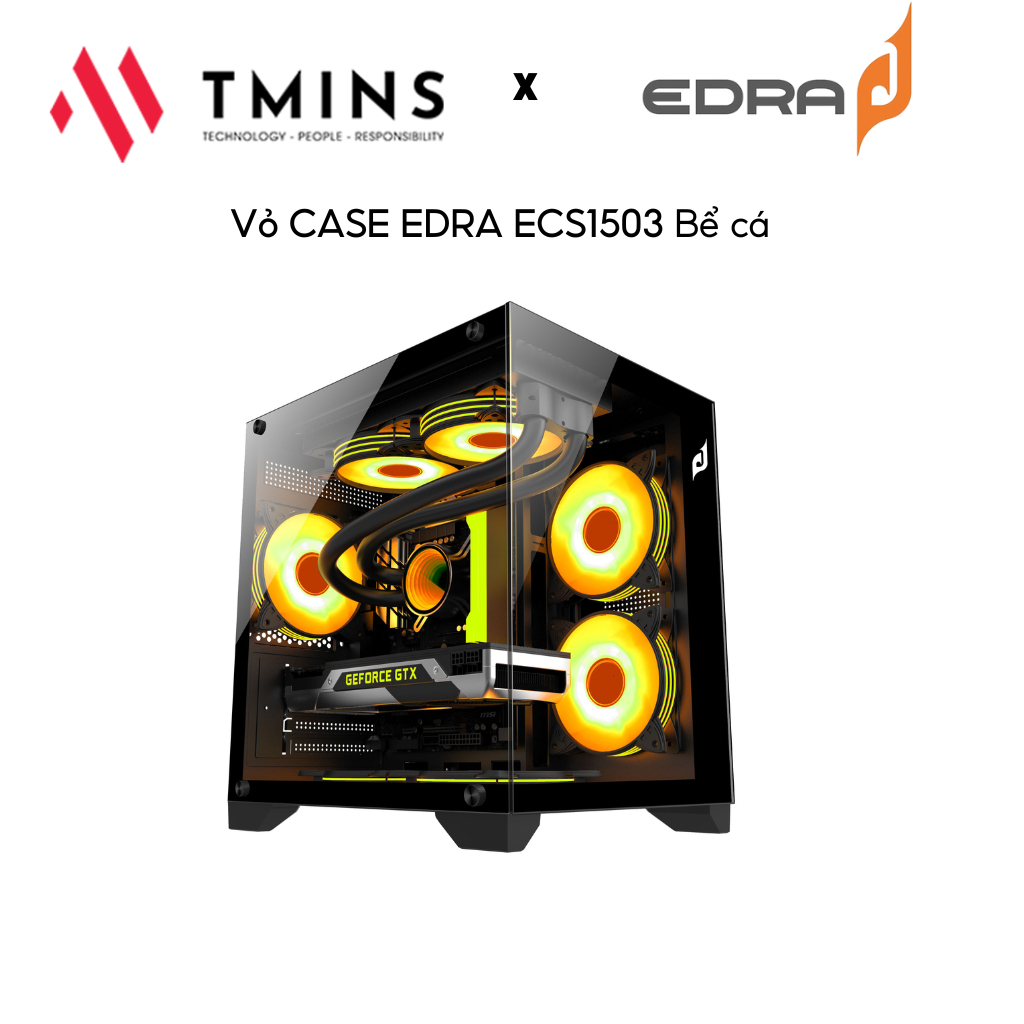 Vỏ CASE máy tính EDRA ECS1503, ECS1504, ECS1303, ECS1304 bể cá (Không ...