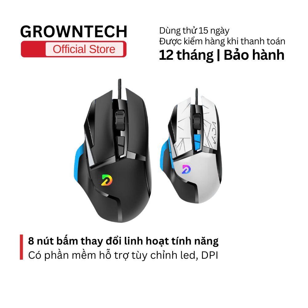 Chuột gaming có dây Deiog G502 có app tùy chỉnh, led RGB hơn 16 triệu ...