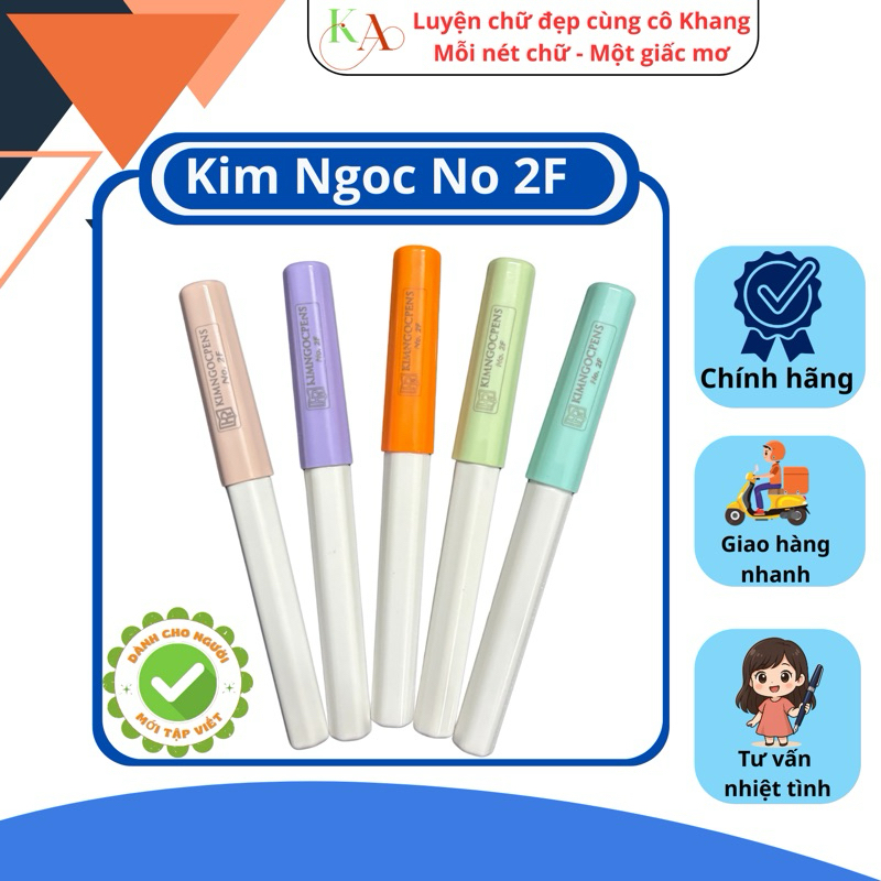 Bút Máy Kim Ngọc No2F Ngòi Lá Tre - Bút Máy Luyện Chữ Đẹp Cô Khang | Shopee Việt Nam