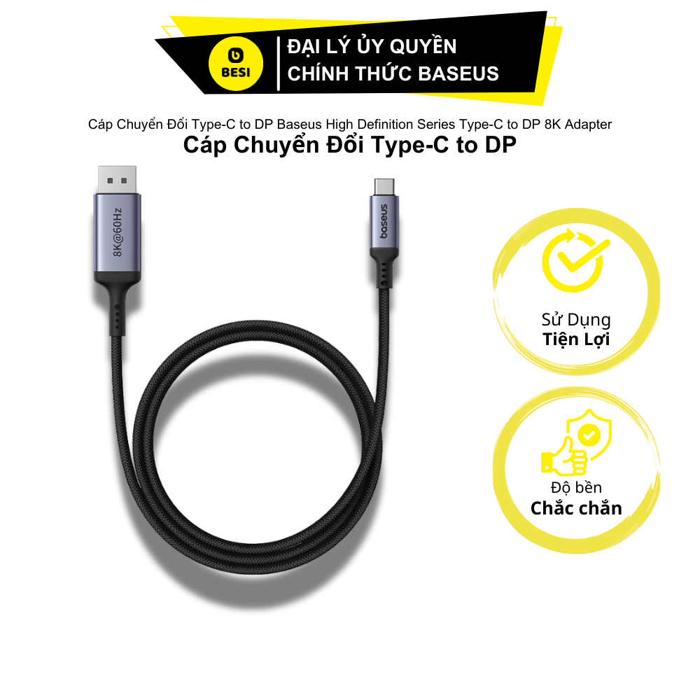 Cáp Chuyển Đổi Type-C to DP Baseus High Definition Series Type-C to DP ...