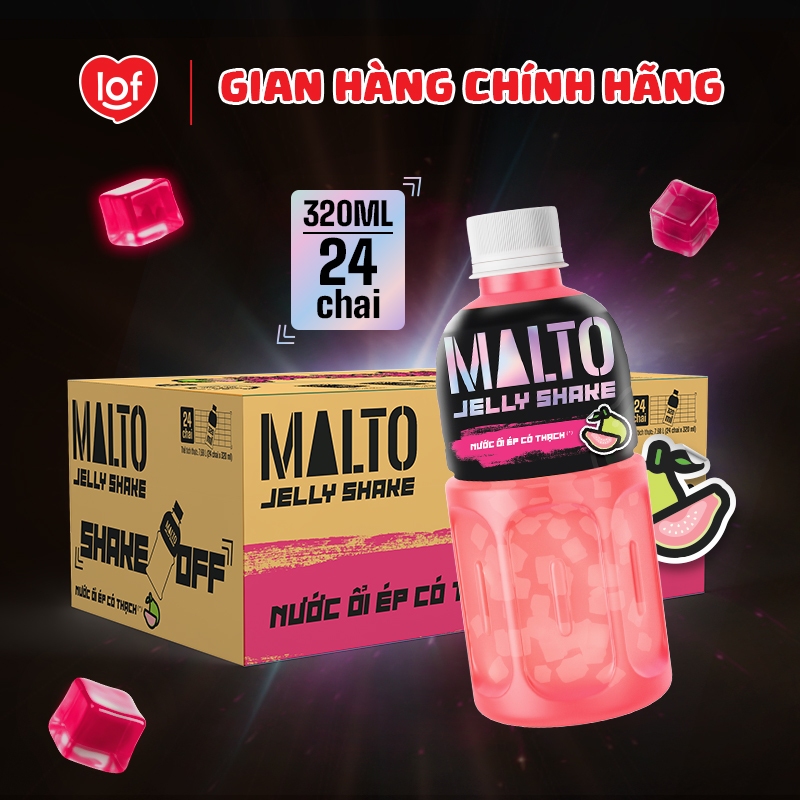 Nước ổi ép MALTO có thạch thùng 24 chai x 320ml | Shopee Việt Nam