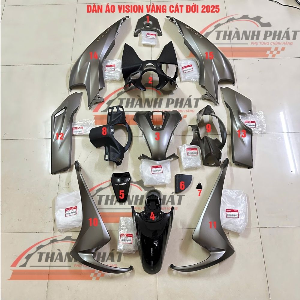 Dàn Áo Vision Vàng Cát Đời 2025 Zin Hãng Honda | Shopee Việt Nam