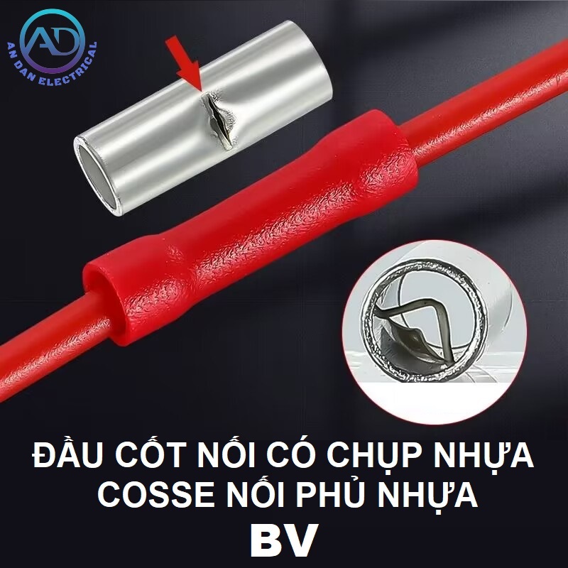Đầu Cốt Nối Thẳng BV1.25, BV2, BV5 Cút cosse bọc phủ nhựa, cos dây điện | Shopee Việt Nam