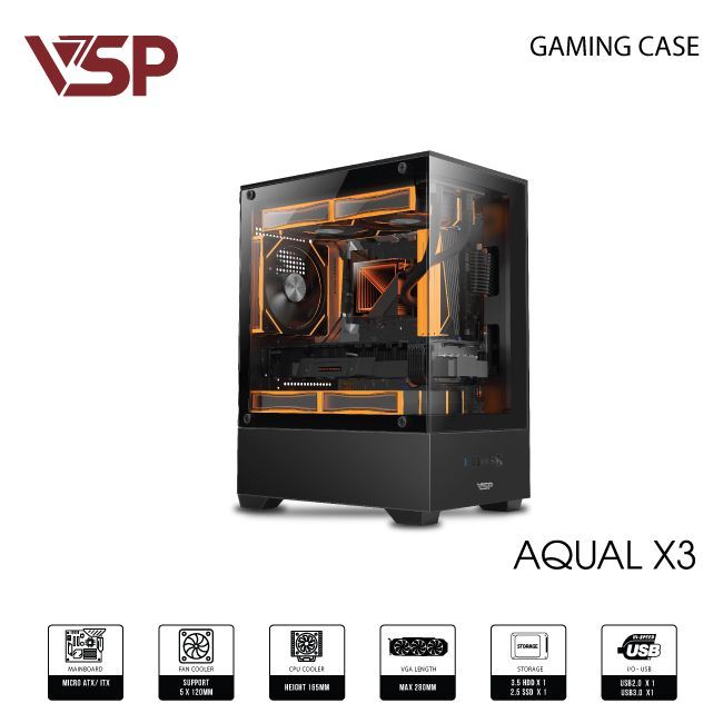 Vỏ Case VSP AQUAL X3 BLACK | Shopee Việt Nam