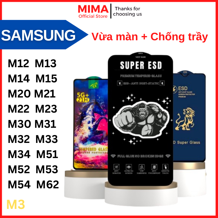 Cường lực Samsung M12 M13 M14 M15 M20 M21 M22 M23 M30 M30s M31 M32 M33 M34 M51 M52 M53 M54 M62 ...