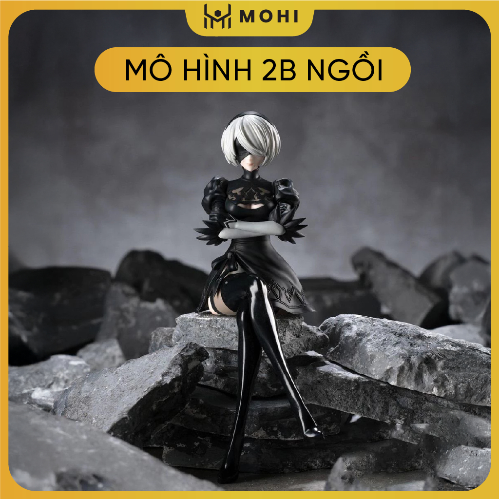 Mô hình 2B ngồi cao 15cm, nặng 200g. Mô hình wibu, mô hình waifu | Shopee Việt Nam