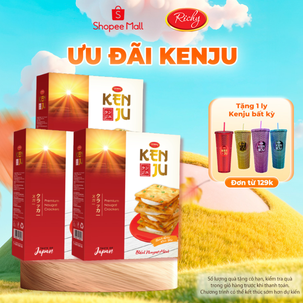 [TẶNG LY KENJU CHO ĐƠN TỪ 129K] Combo 2-3 Hộp Bánh Richy KENJU Kem Dẻo ...