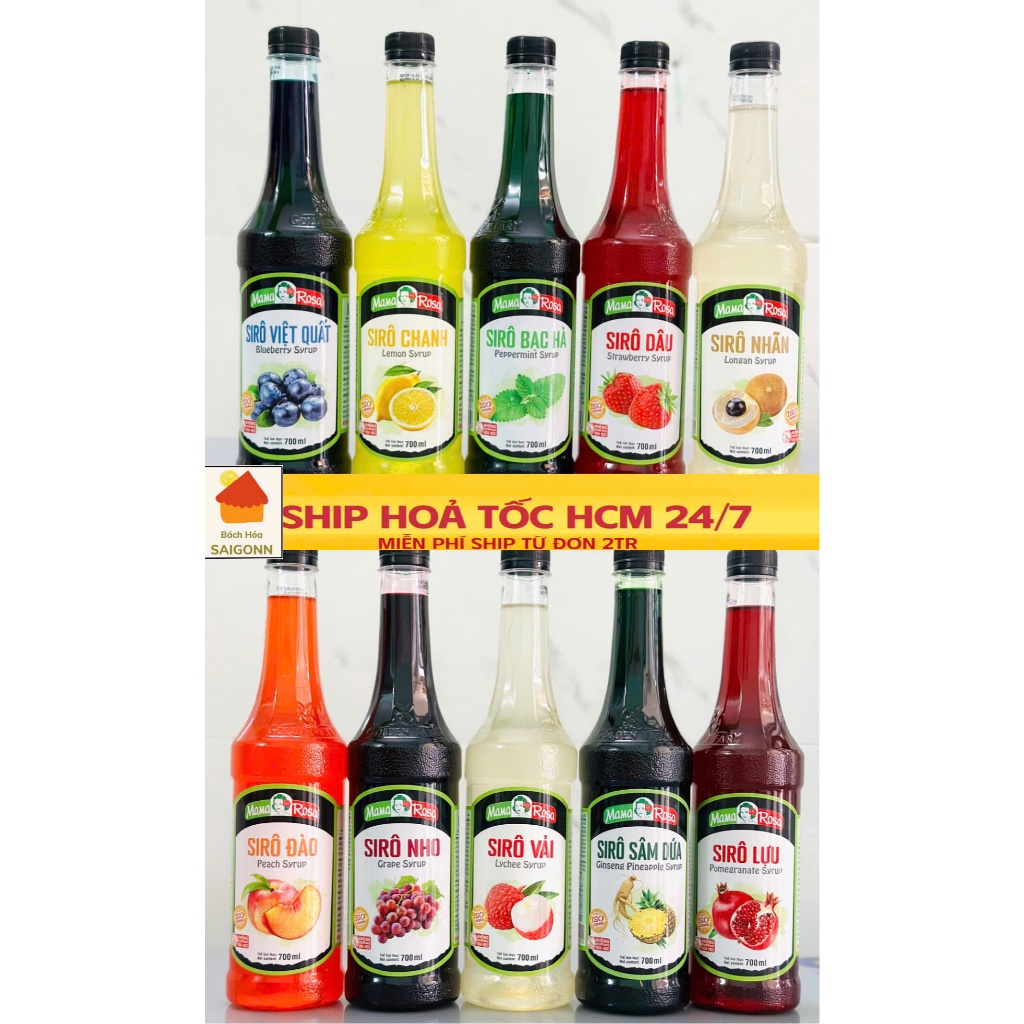 Sỉ Thùng - Syrup Trái Cây Siro Trái Cây Mama Rosa Nhiều Hương Vị Chai ...