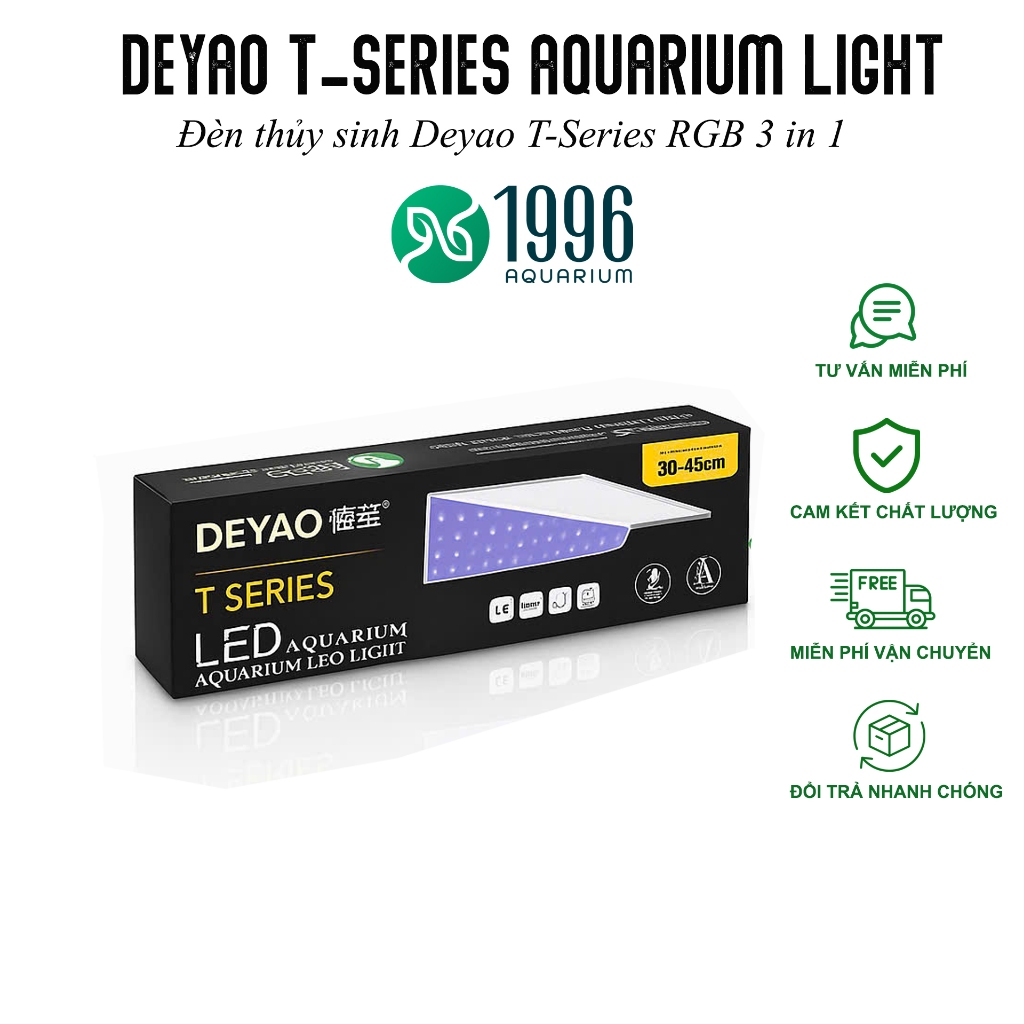 Đèn thủy sinh Deyao T-Series - LED RGB 3 trong 1 đỏ cá không đỏ nước, công suất lớn, giá rẻ ...