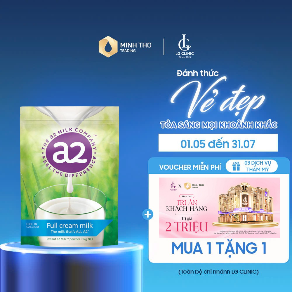Sữa bột nguyên kem Healthy Care a2 milk power protein a2 giàu canxi túi ...