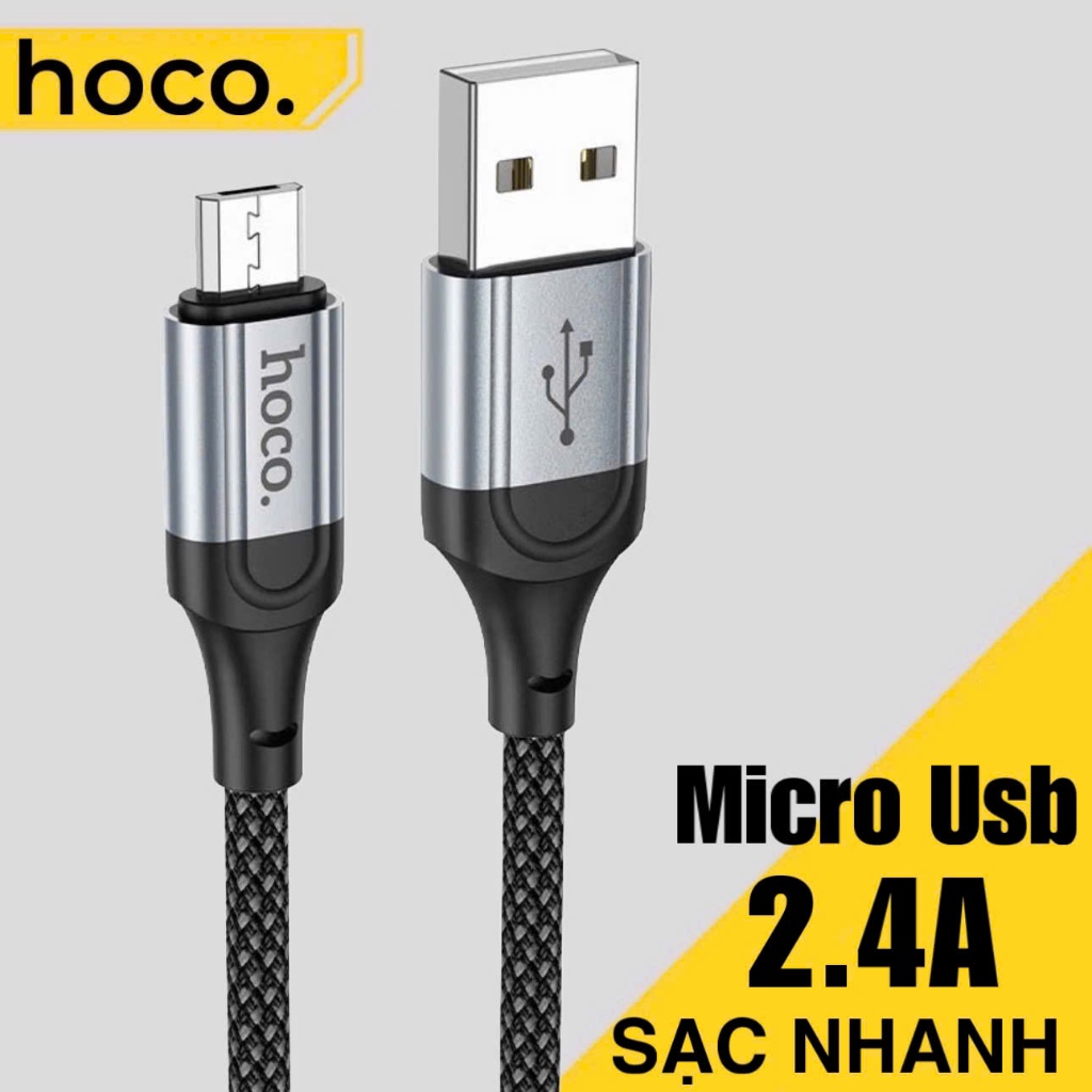 Dây sạc nhanh Hoco X102 micro usb Cáp sạc thiết kế bện dù tinh tế chống ...