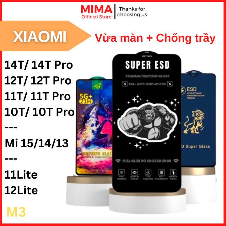 Cường lực Xiaomi 14T 14TPro 12T 12TPro 11T 11TPro 10TPro 5G, Xiaomi 15 ...