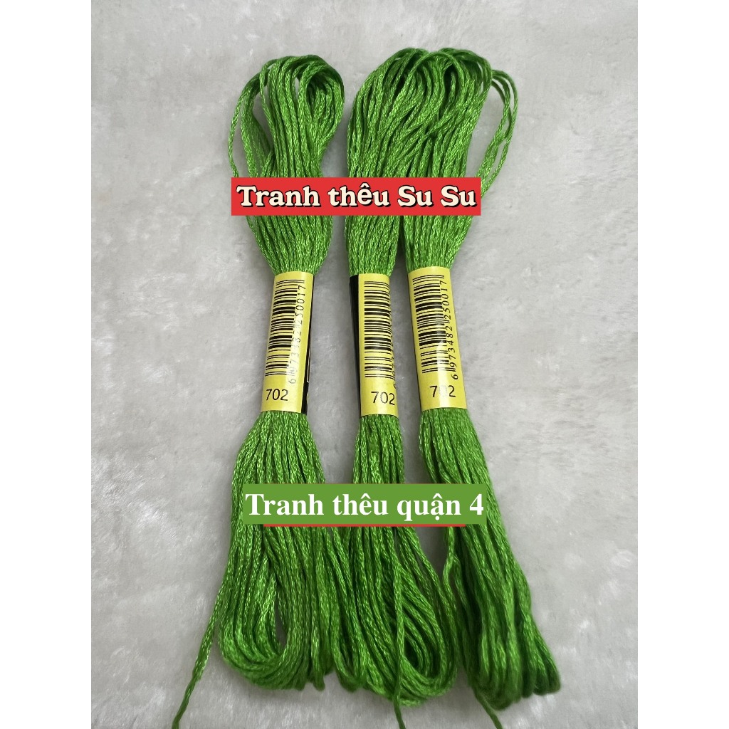 1 tép Chỉ thêu cotton mã theo hệ màu DMC, mã chỉ từ 700 đến 799 ...